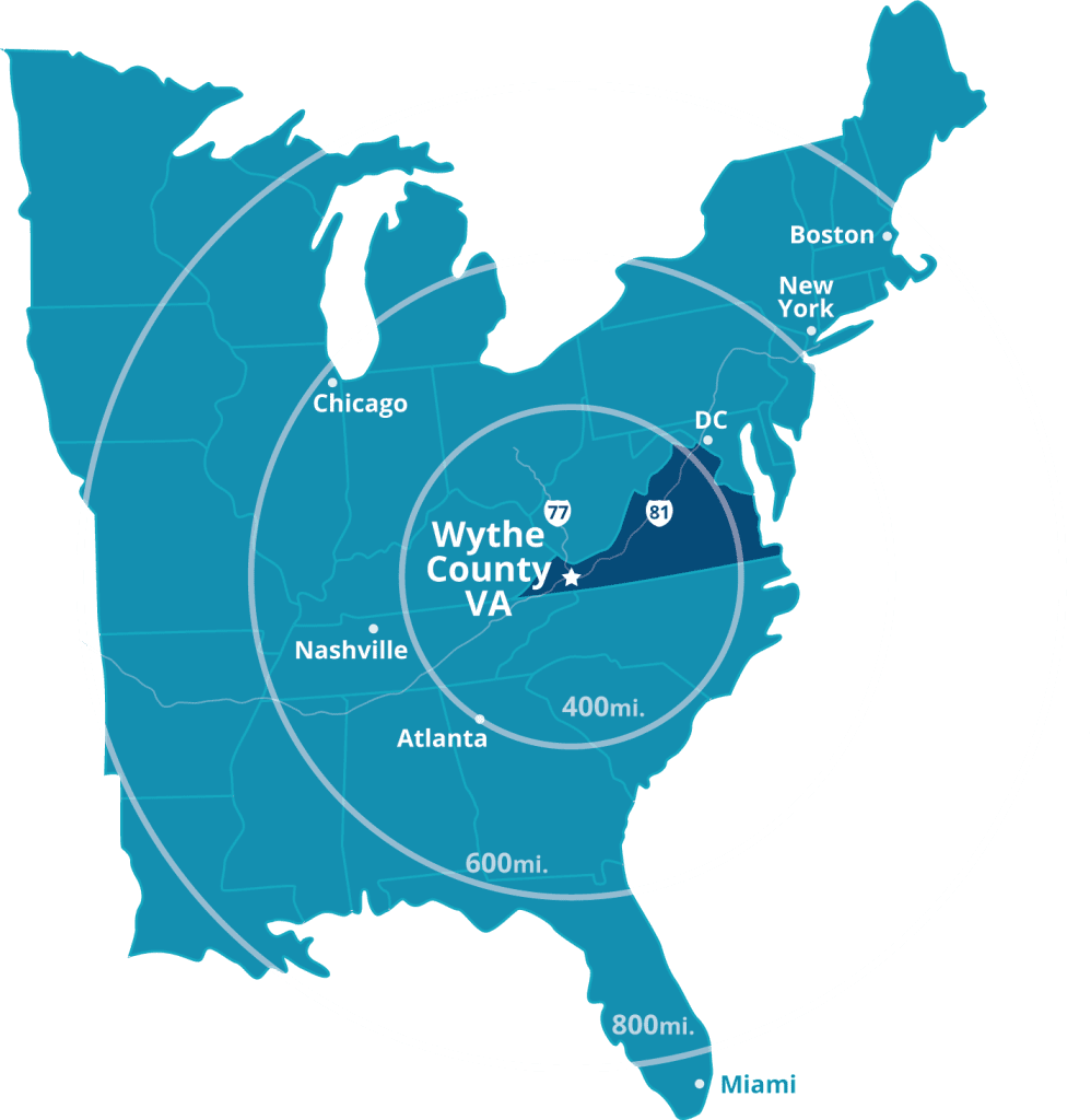 Location & Access | Joint Industrial Development Authority in Wythe ...